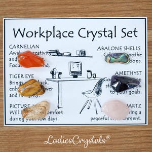 Workplace Crystal Set, Focus and Harmony in Office, Gift for Crystal ...