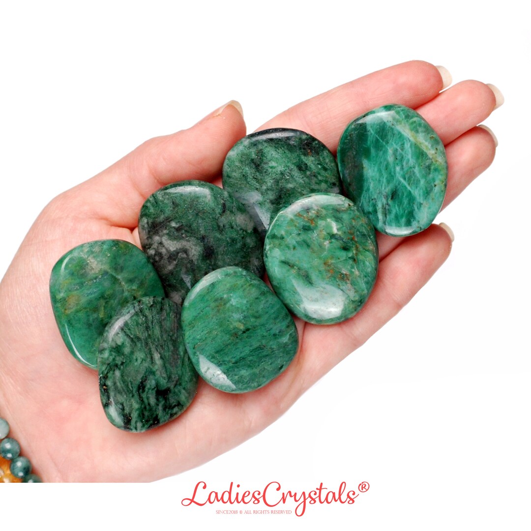Green Quartz Palm Stone, Green Prase Palm Stones, Green Quartz Smooth ...