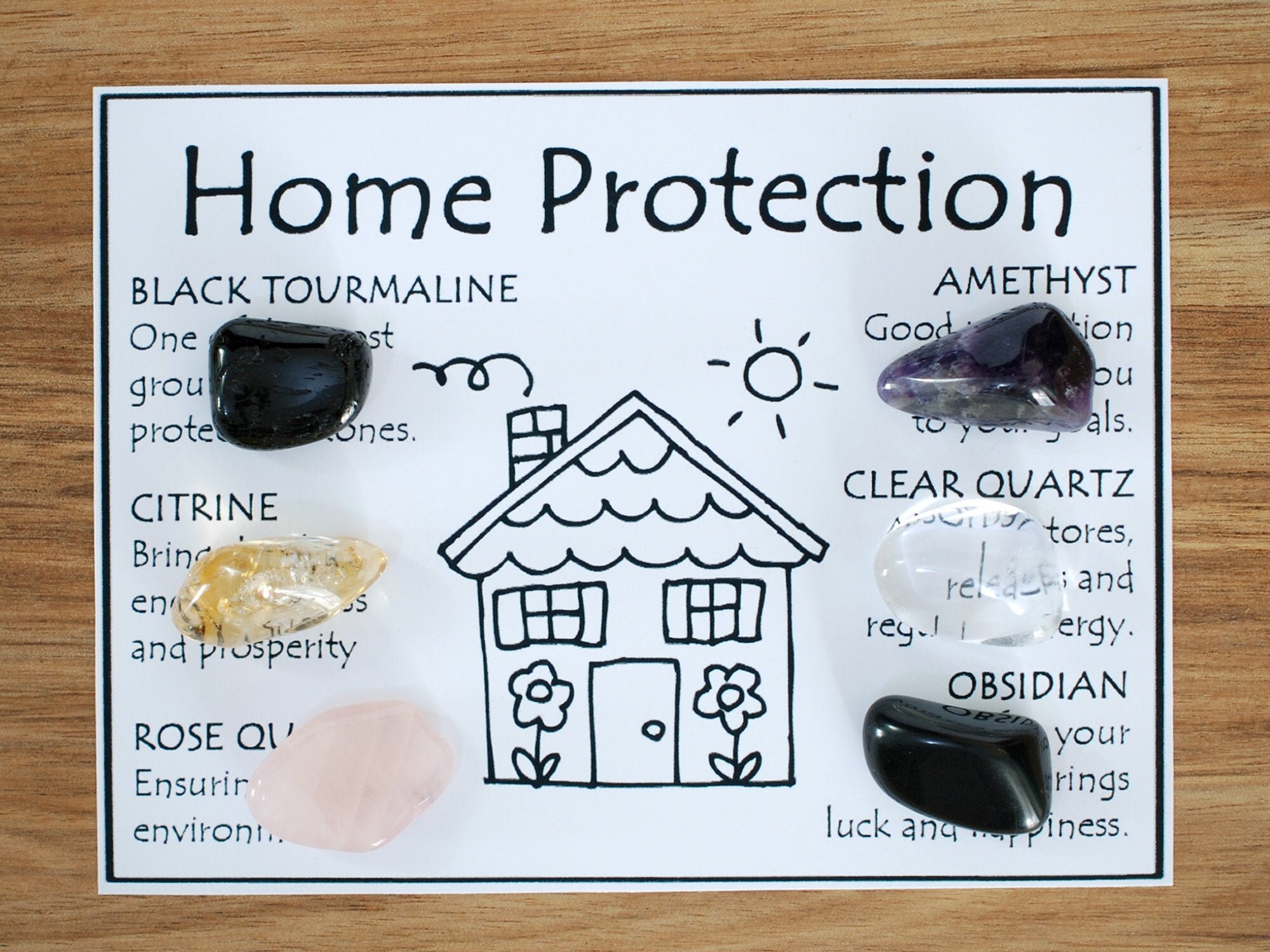 Home Protection Crystal Set Home Protection Crystals Home | Etsy