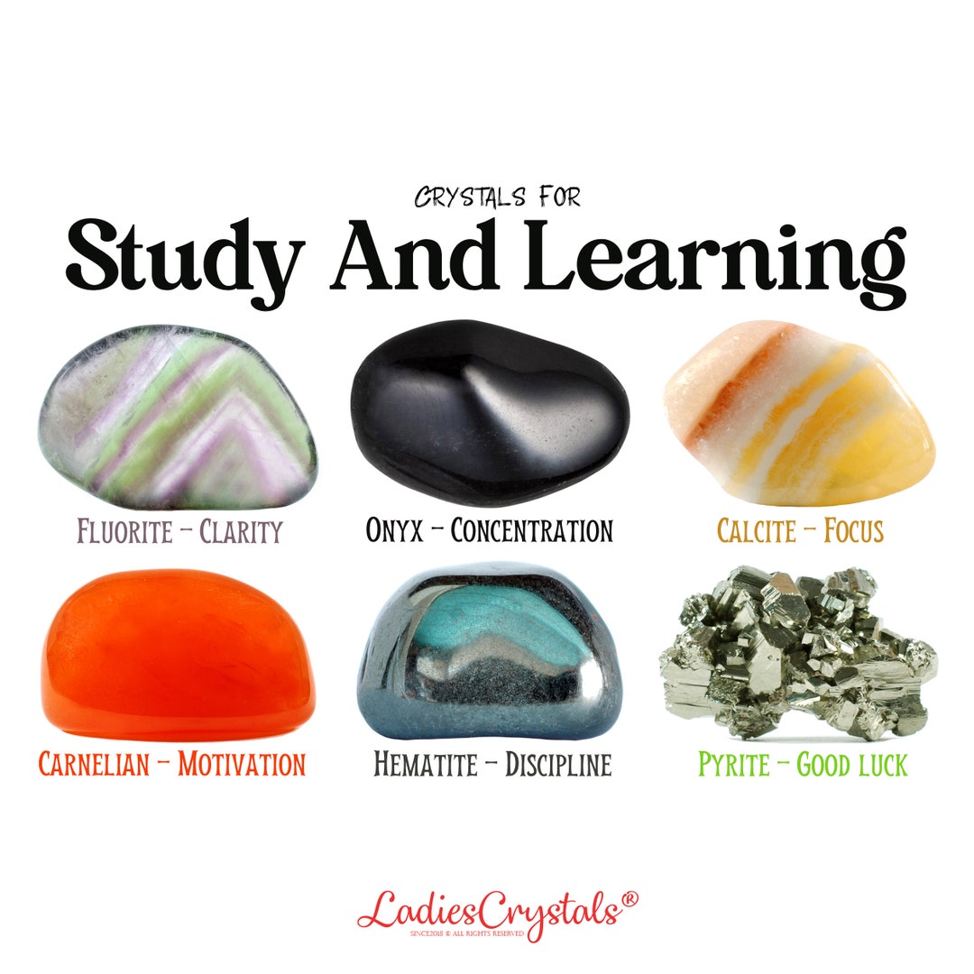 Study and Learning Crystals Set, Study Crystals Set, Healing Crystals ...