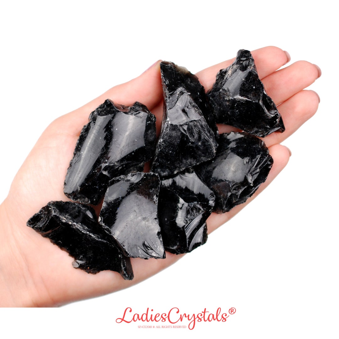 Raw Black Obsidian Stone, Psychic Protection and Grounding, Root Chakra ...