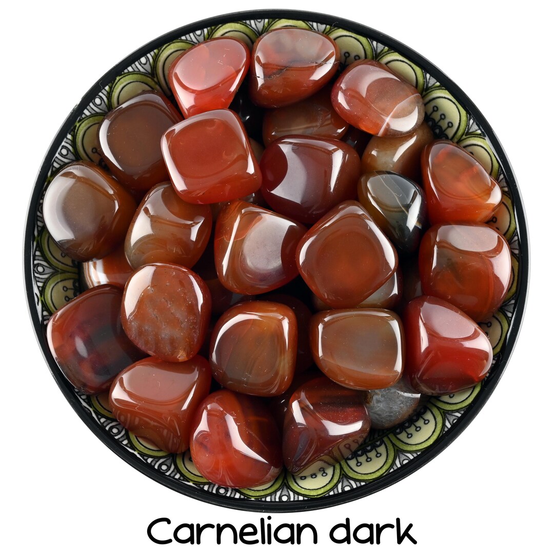 Dark Carnelian Tumbled Stone, Carnelian Crystals, Carnelian Stones ...