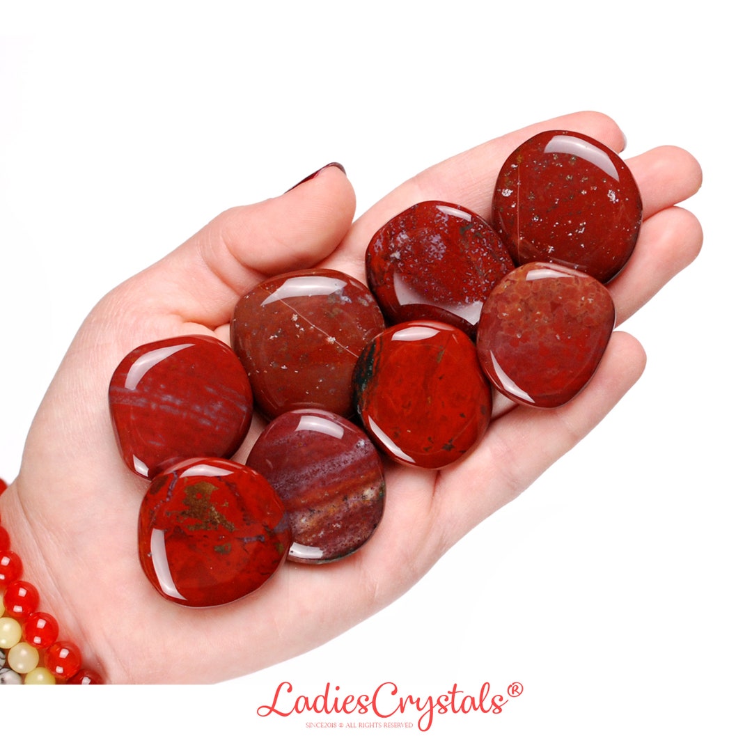 Red Heliotrope Palm Stone, Bloodstone Crystal for Courage and ...