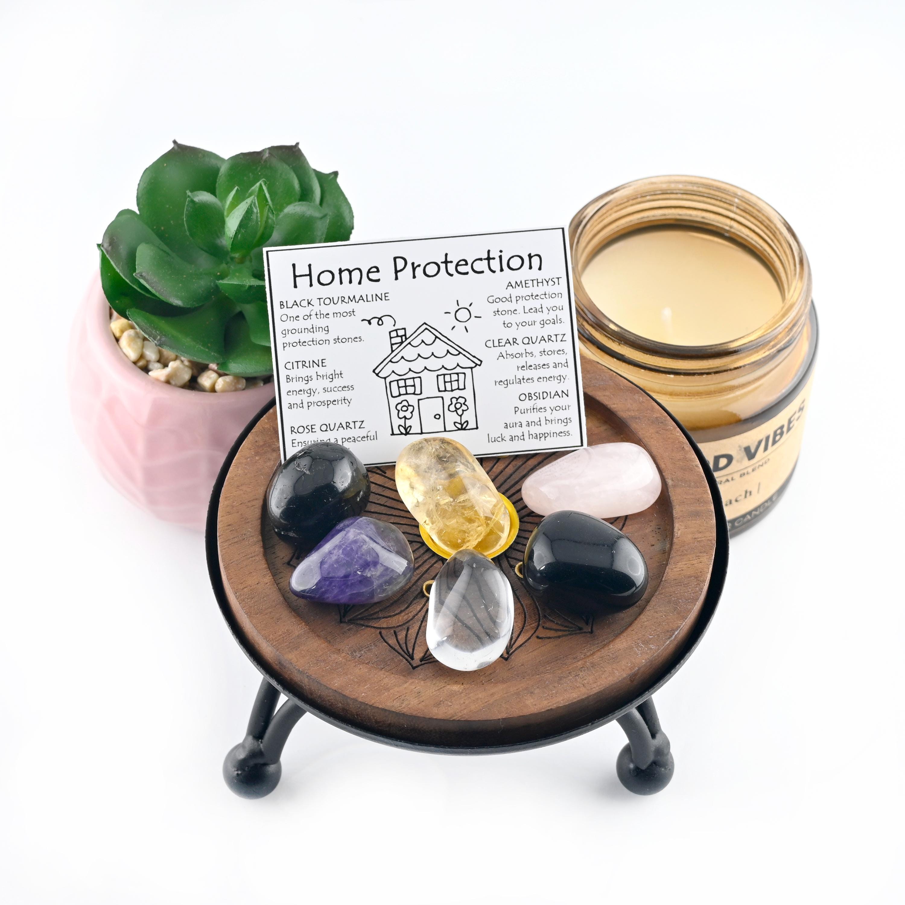 Home Protection Crystal Set, Home Protection Stones, New Home Gift ...