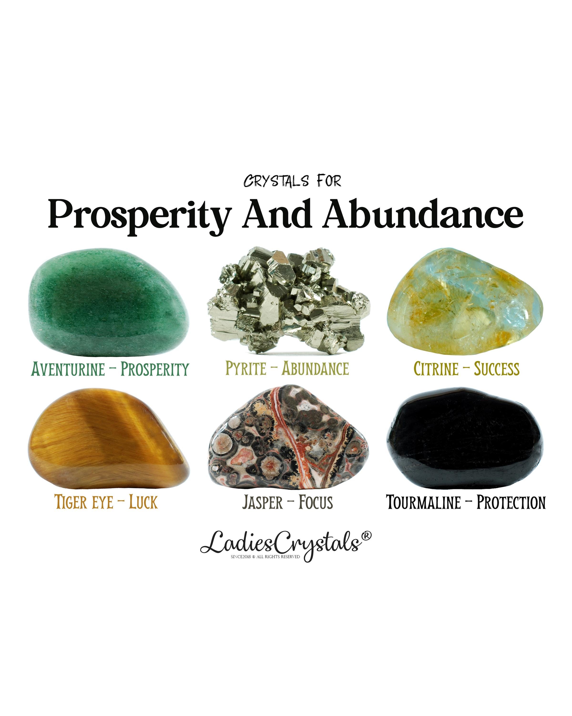 Prosperity and Abundance Crystals Set, Prosperity Crystals, Healing ...