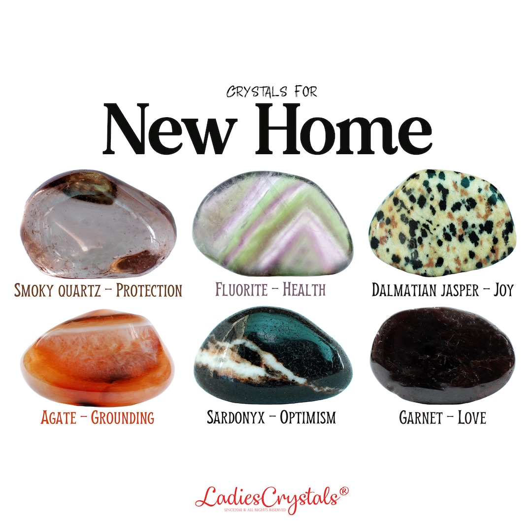 New Home Crystals Set, New Home Protection Crystals, Housewarming Gifts, Metaphysical Crystals ...