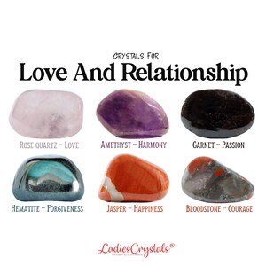 Love and Relationship Crystals Set, Love Crystals Set, Healing Crystals ...