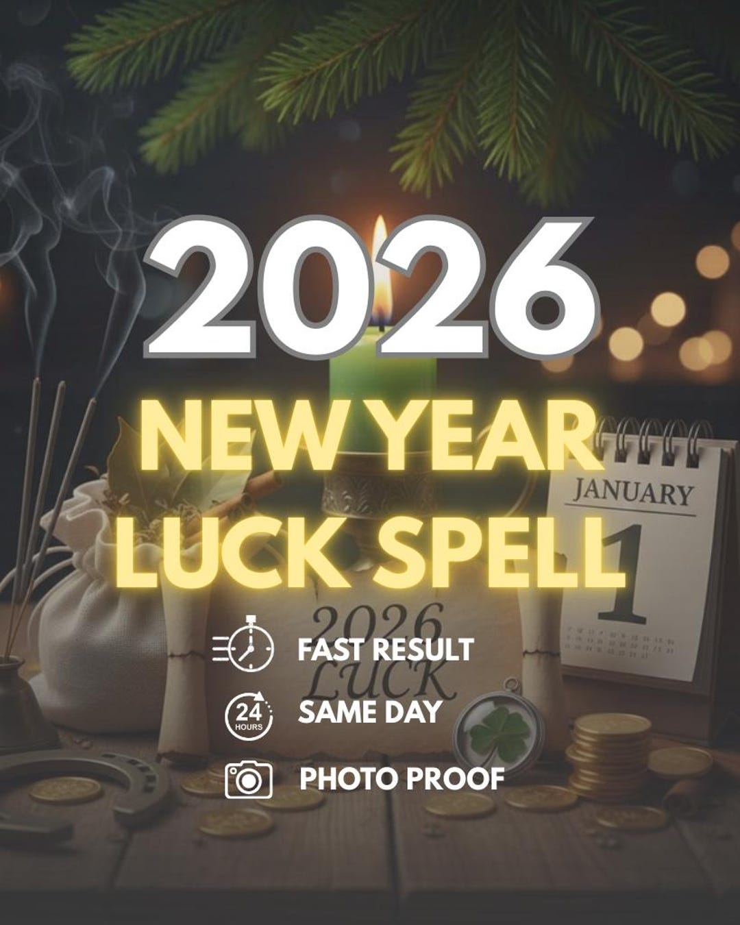 2026 New Year Luck Spell, Christmas Magic for Success, Abundance and ...