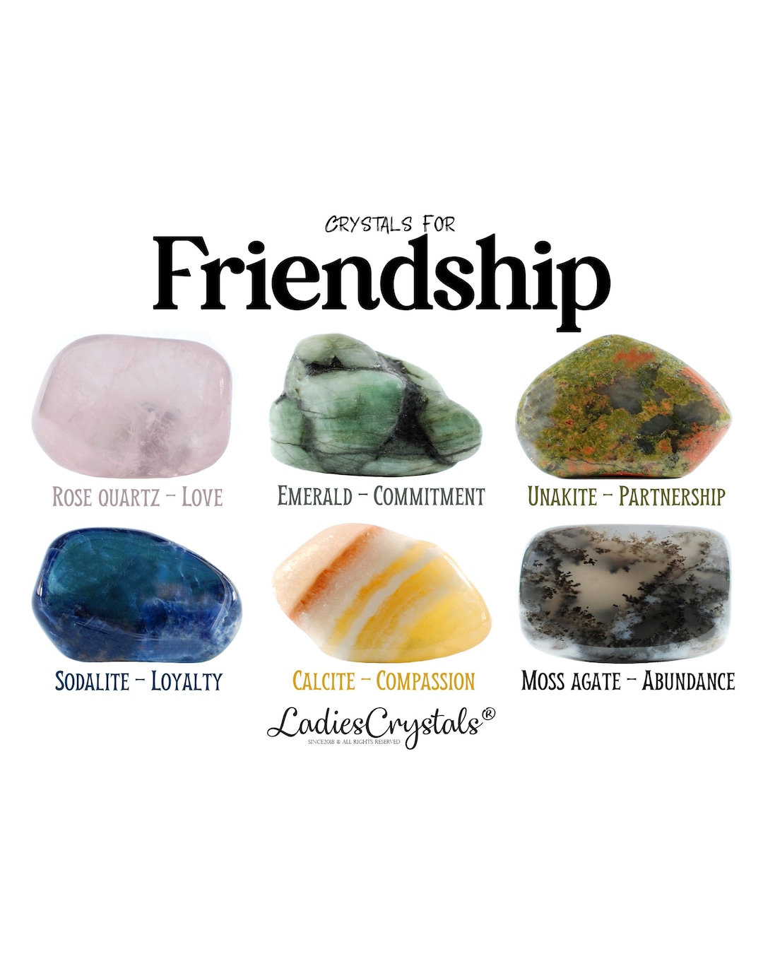 Friendship Crystals Set, Best Friend Gift Box, BFF Gift, Soul Sister ...