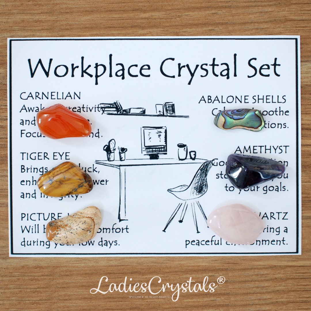 Workplace Crystals Set, Crystals for Workplace, Healing Crystals ...