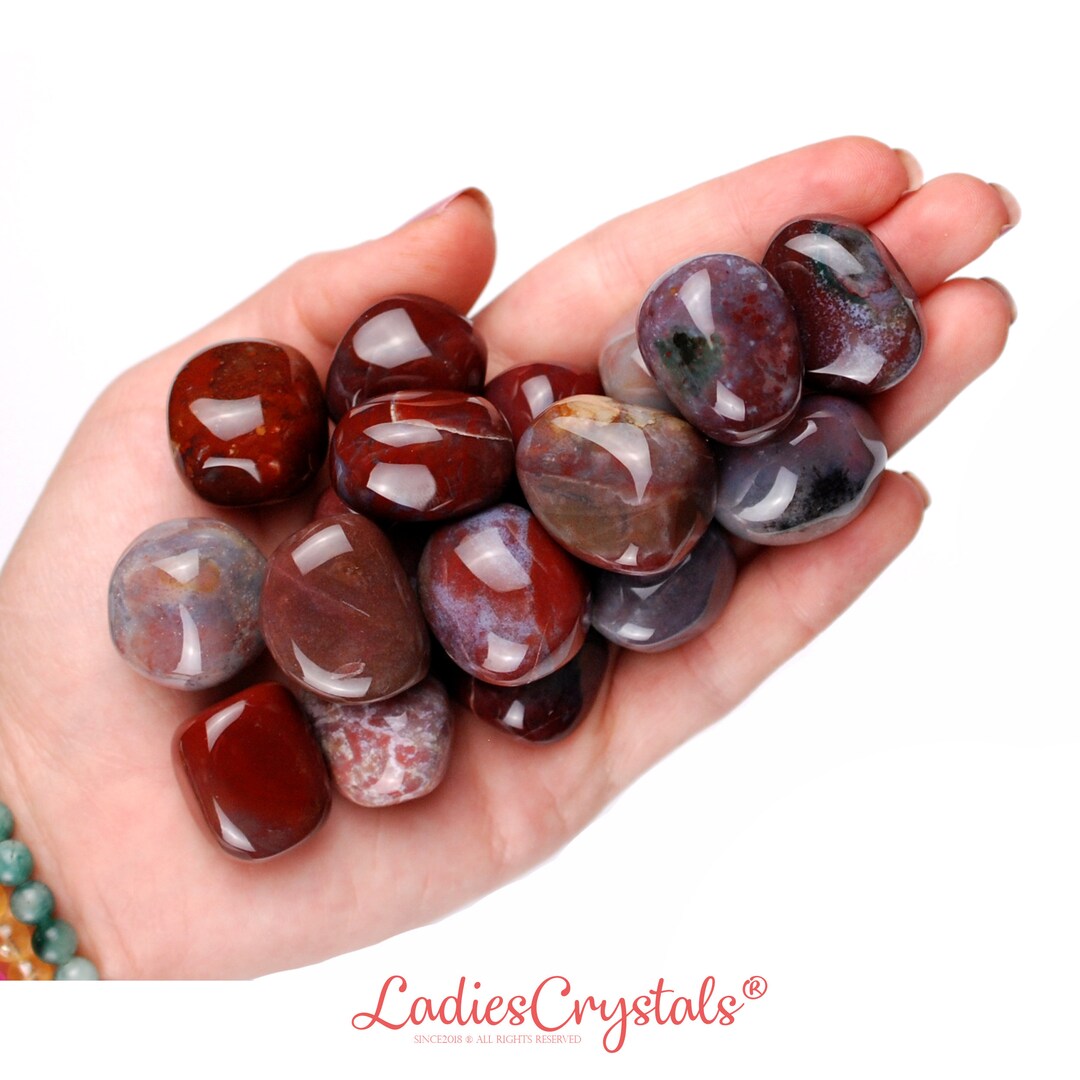 Rood roze chalcedoon trommelsteen, chalcedoon, trommelstenen ...