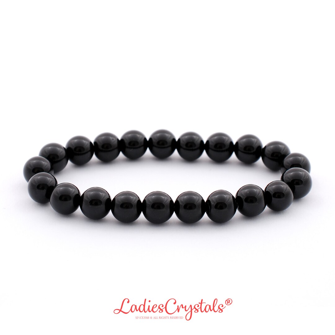 Black Onyx Bracelet, Black Onyx Bracelet 8 Mm, Black Onyx, Metaphysical ...