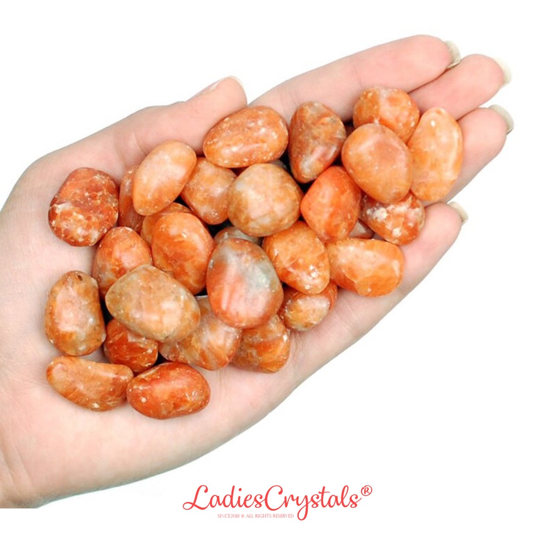 Orange Calcite Tumbled Stone, Gift for Crystal Lovers, Natural Honey ...