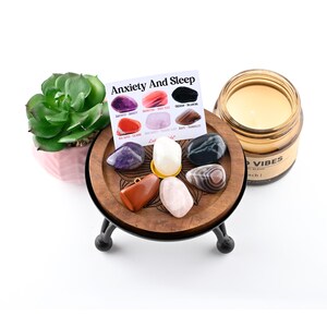 Anxiety and Sleep Crystals Set, Anxiety Crystals Set, Healing Crystals ...