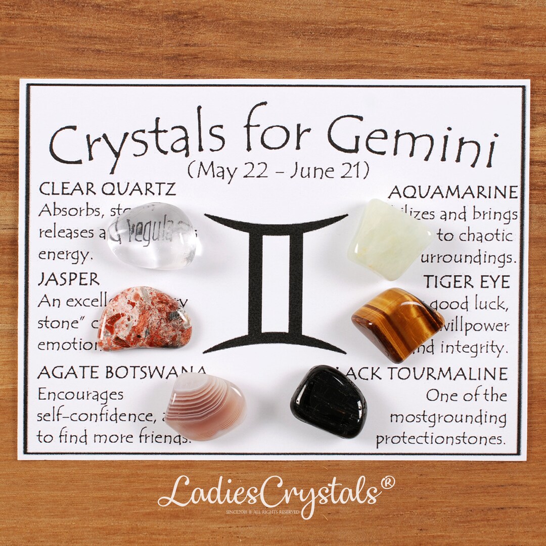 Gemini Crystals Set, Gemini Stones, Clear Quartz, Jasper, Agat ...