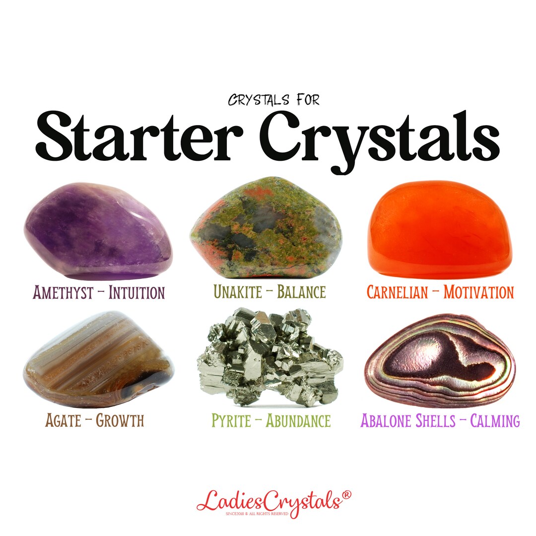 Starter Crystals Set, Beginners Crystals Set, Healing Crystals ... Starter Crystals Set, Beginners Crystals Set, Healing Crystals ...