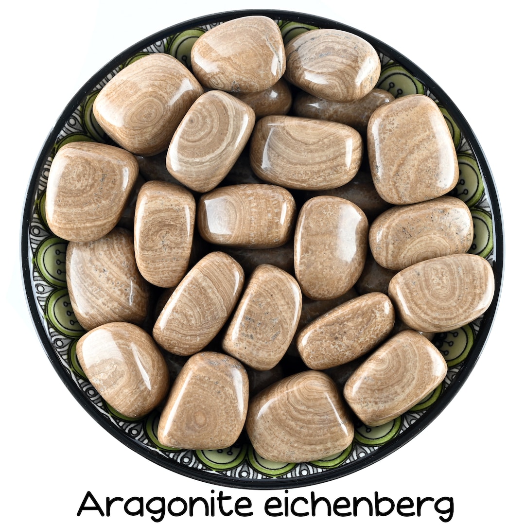 Eichenberg Aragonite Tumbled Stone, Zebra Banded Crystal, Grounding ...