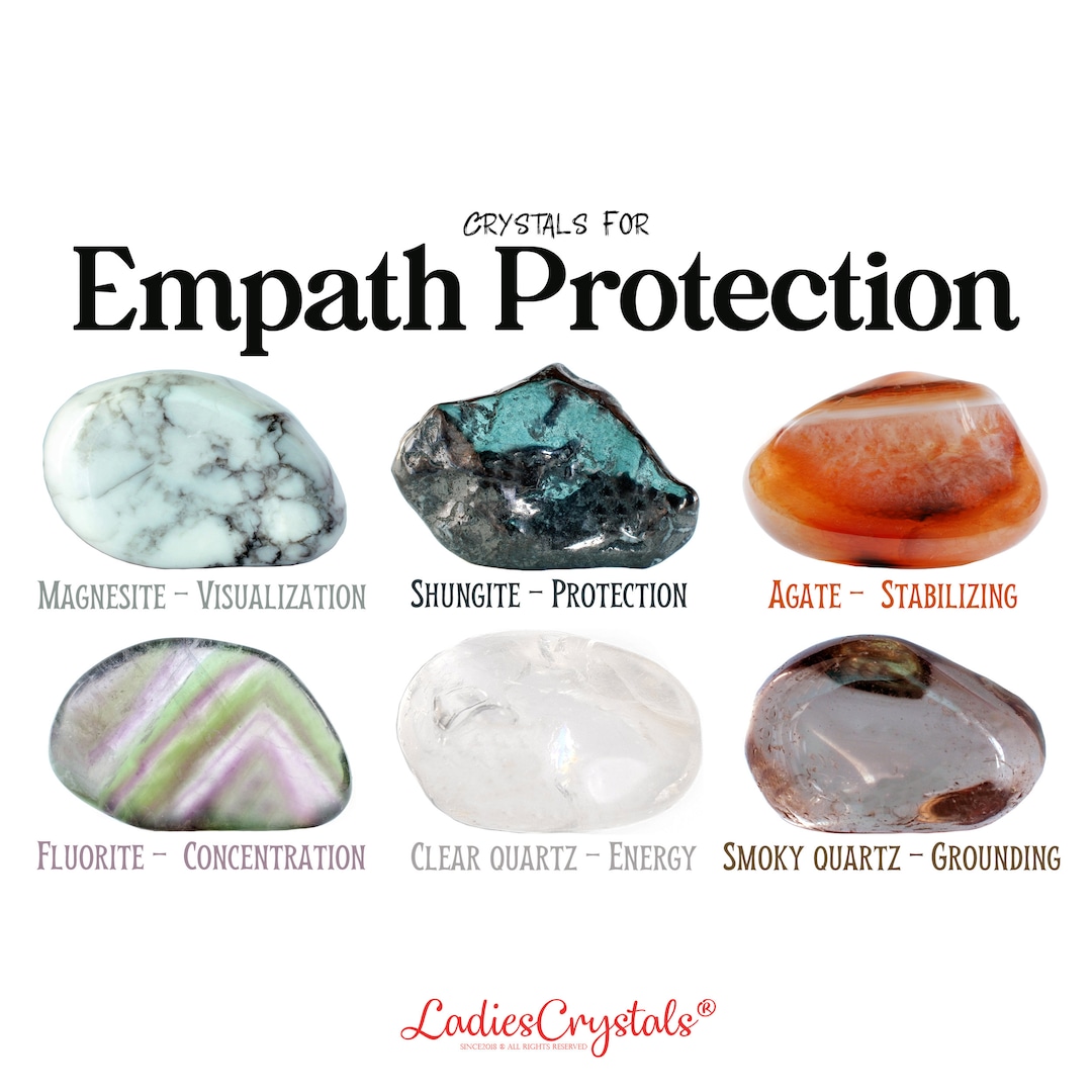 Empath Protection Crystals Set, Protection Crystals, Healing Crystals ...