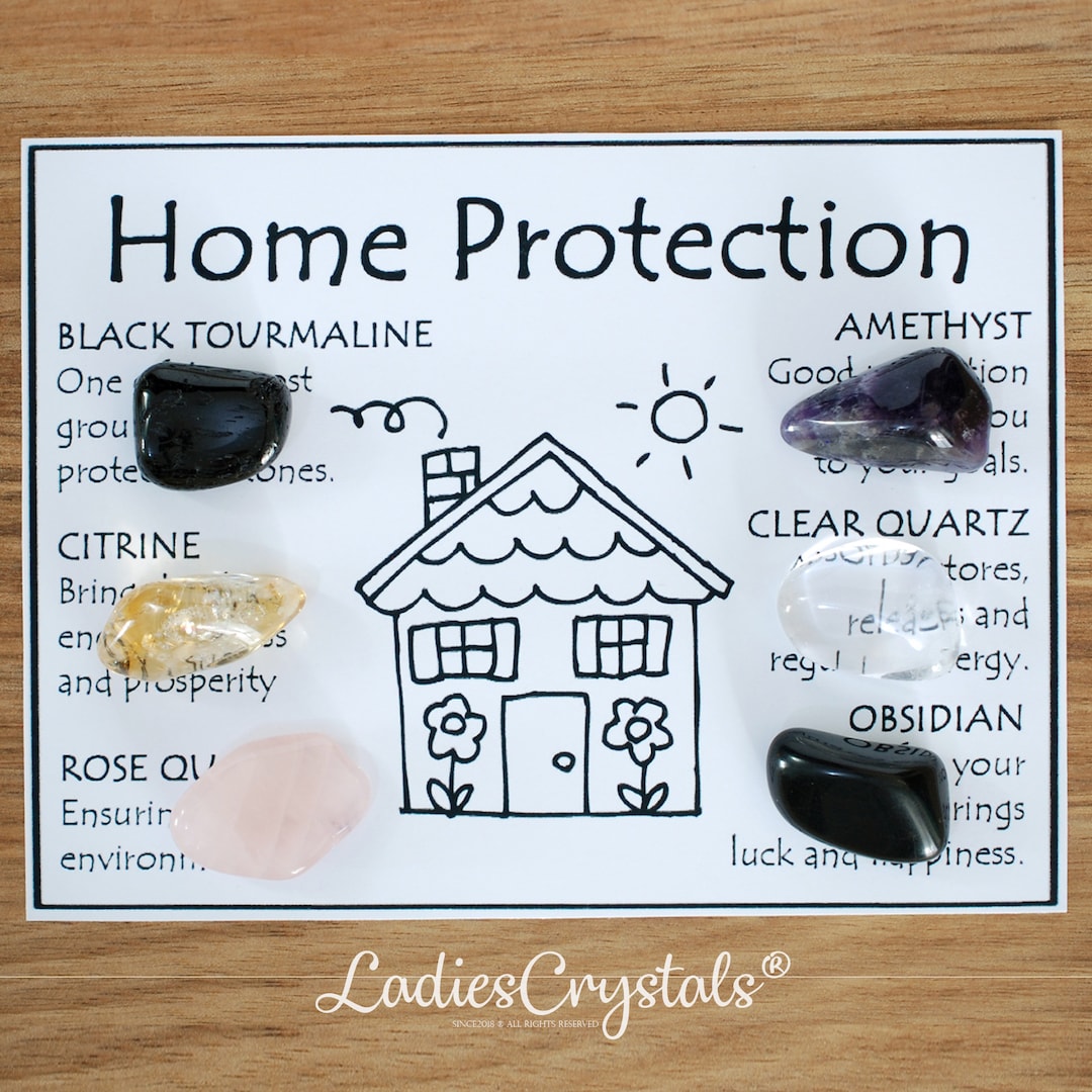 Home Protection Crystal Set, Home Protection Stones, New Home Gift ...