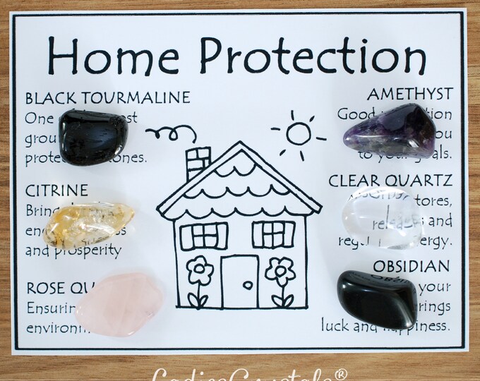 Home Protection Crystal Set, Crystals for Home Protection, House ...