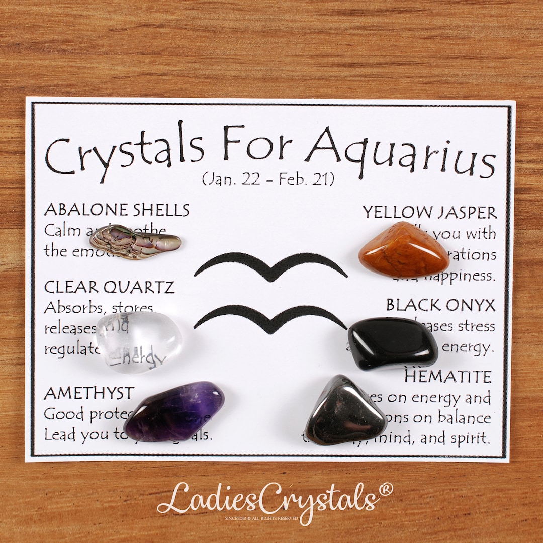 Aquarius Crystals Set, Aquarius Crystal Set, Abalone Shells, Clear ...