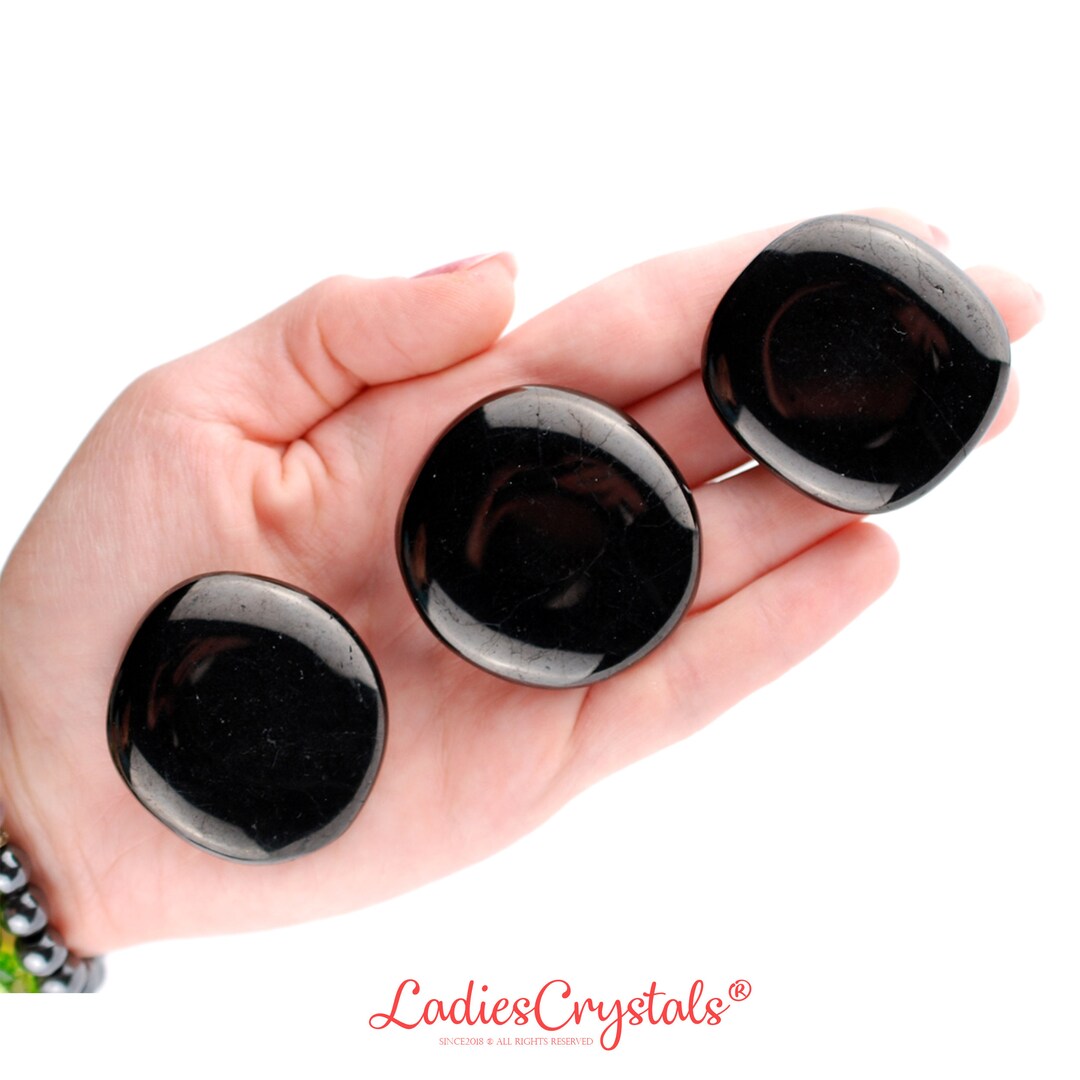 Jet Palm Stone, Jet Smooth Stone, Jet, Palm Stones, Crystals, Stones ...