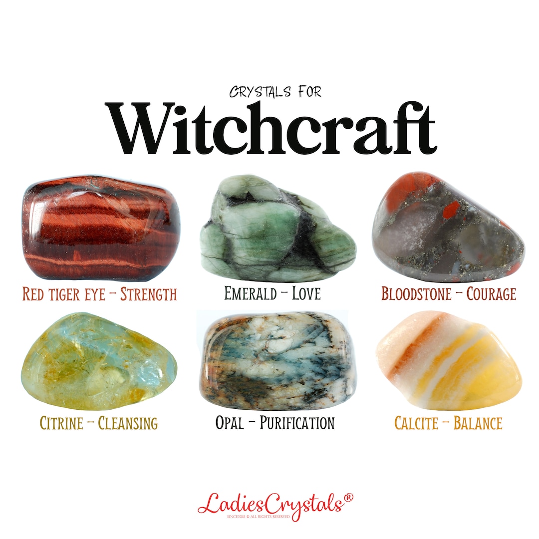 Witchcraft Crystals Set, Witches Crystals, Starter Witches Crystals Set ...