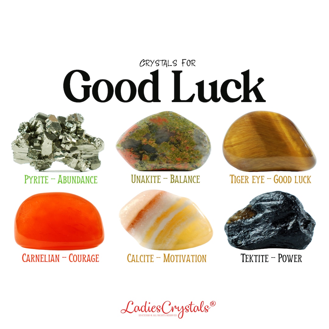 Good Luck Crystals Set, Luck Crystals Set, Healing Crystals, Metaphysical Crystals, Crystals ...