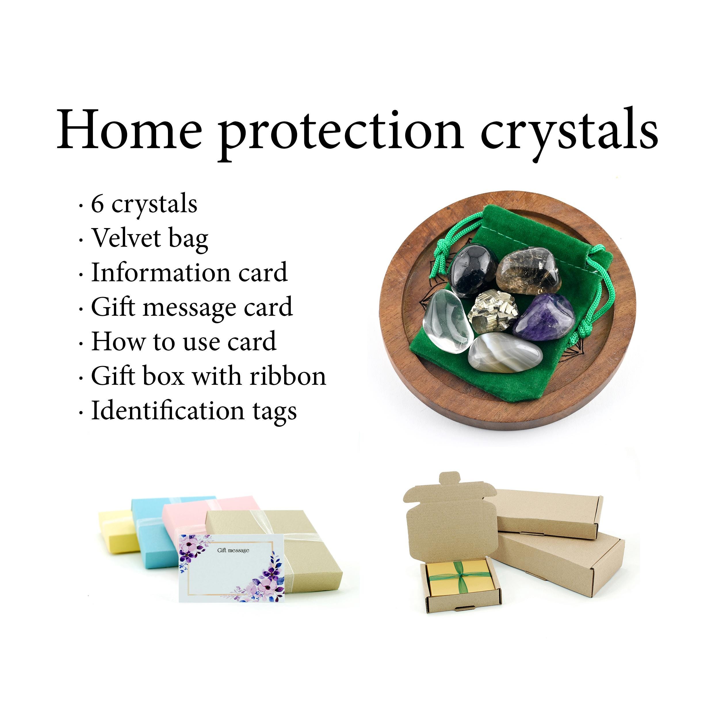 Home Protection Crystals Set, Cleansing and Safety, Gift for Crystal ...