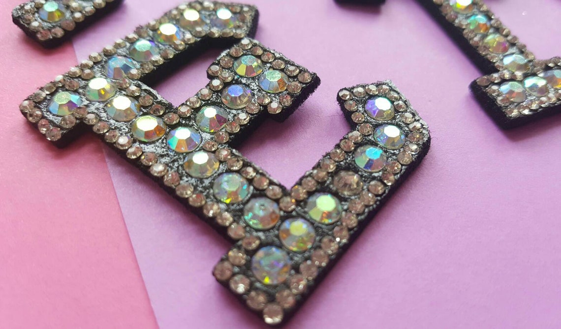 CRYSTAL ALPHABET LETTERS-Glue On/Crystal Rhinestone Alphabet | Etsy