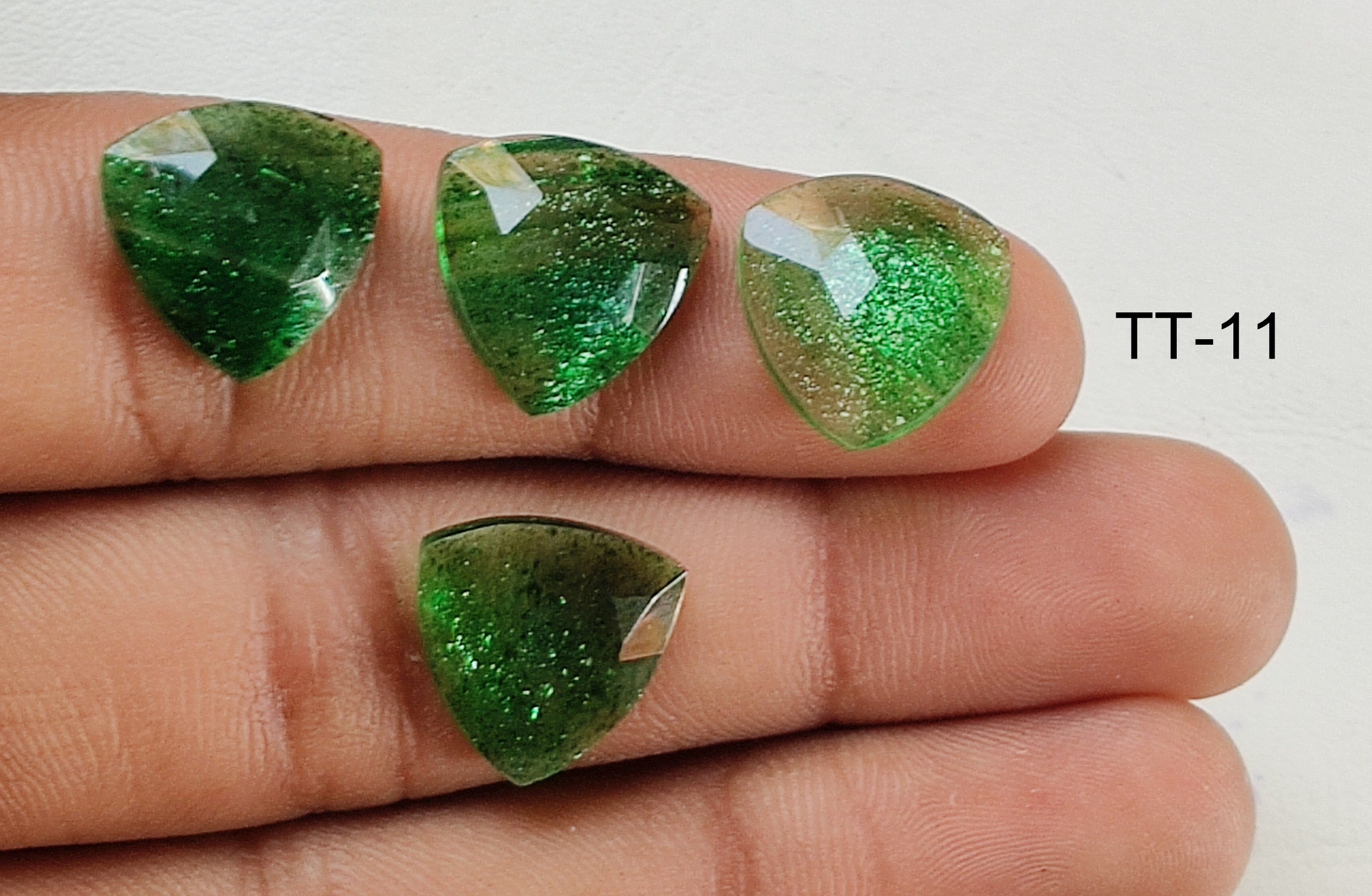 GREEN SUNSTONE Gemstonetreated Cut Faceted Jewelry Making - Etsy UK