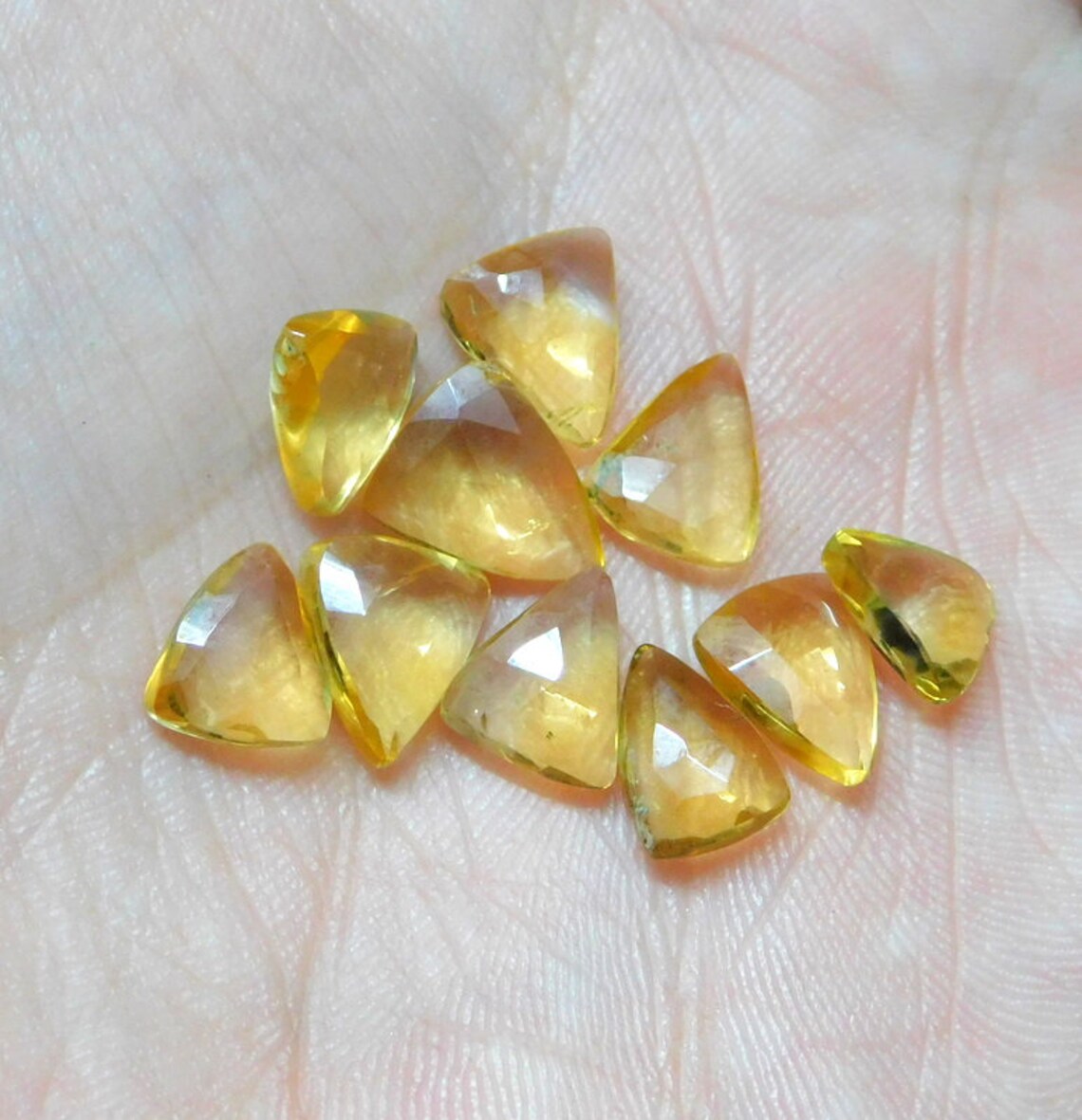 CITRINE CUT GEMSTONEFancy cut faceted jewelry making gemstone | Etsy