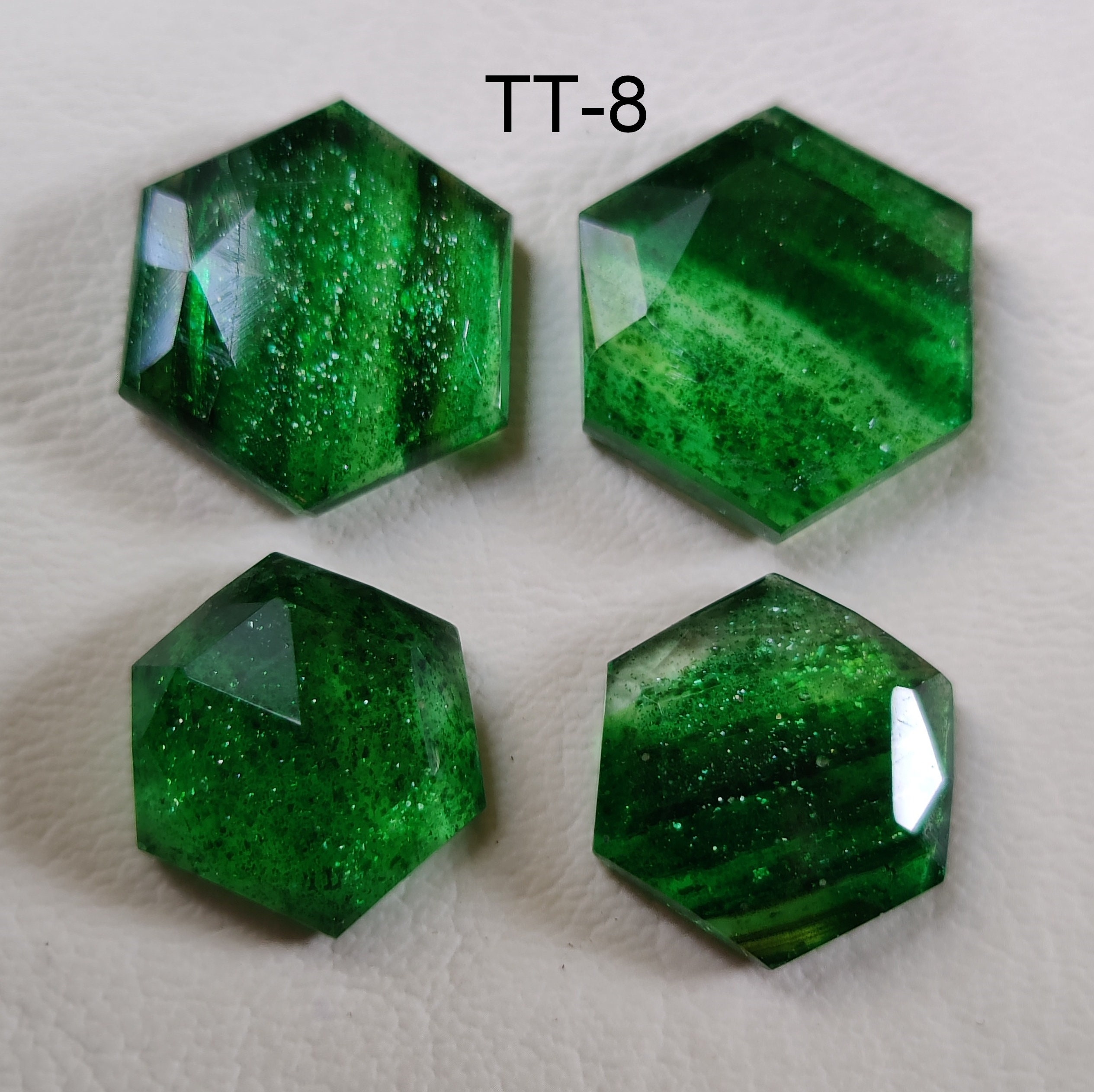 GREEN SUNSTONE GEMSTONEtreated cut faceted jewelry making | Etsy