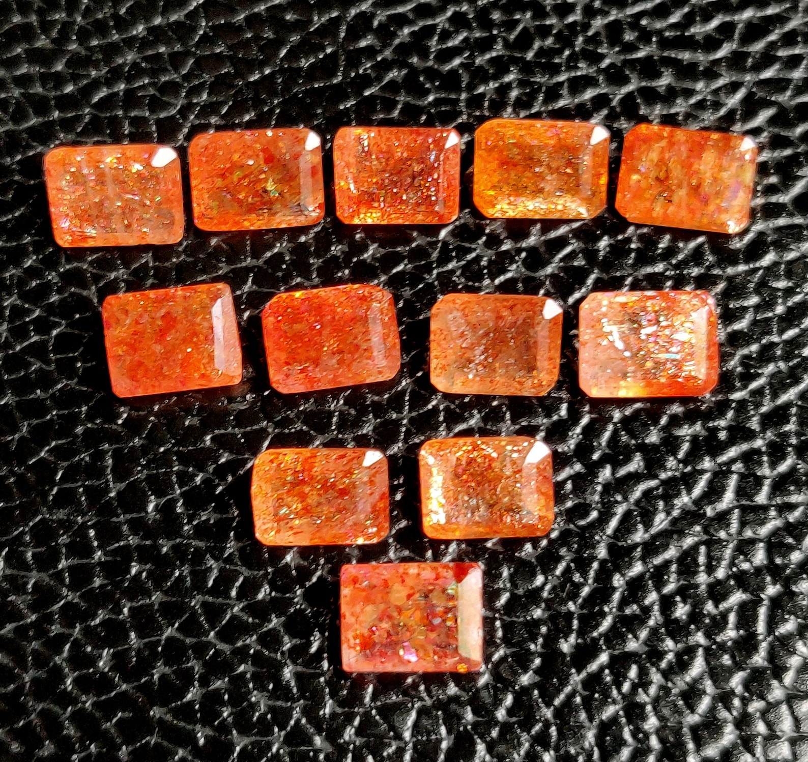 ORANGE SUNSTONE GEMSTONE Rectangle Shape Cut Faceted Lot - Etsy