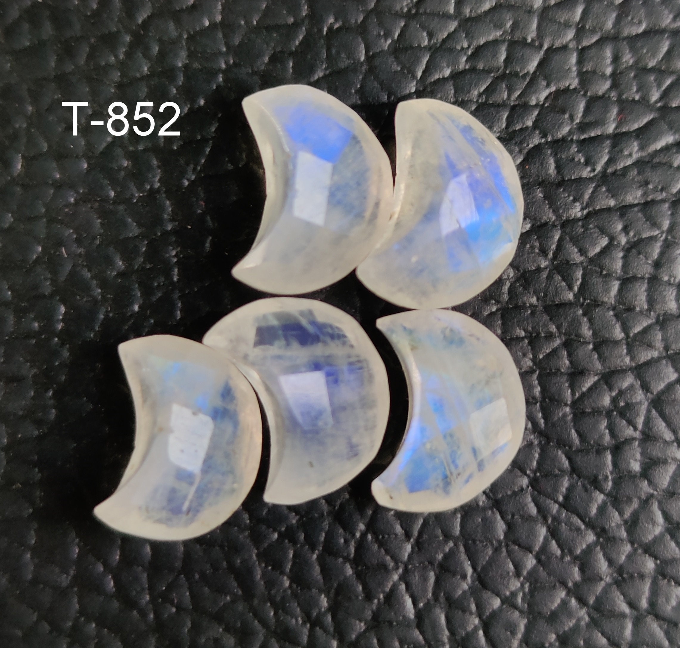 RAINBOW MOONSTONE GEMSTONE, Moon Shape Jewelry Making Gemstone - Etsy