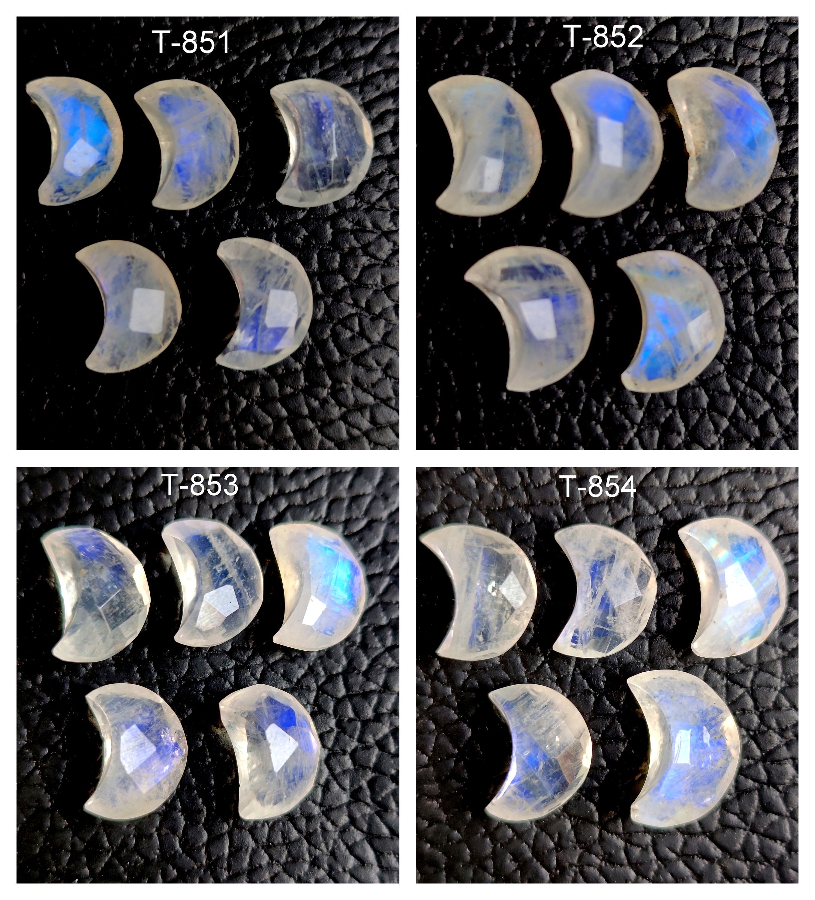 RAINBOW MOONSTONE GEMSTONE Moon Shape Jewelry Making Gemstone - Etsy