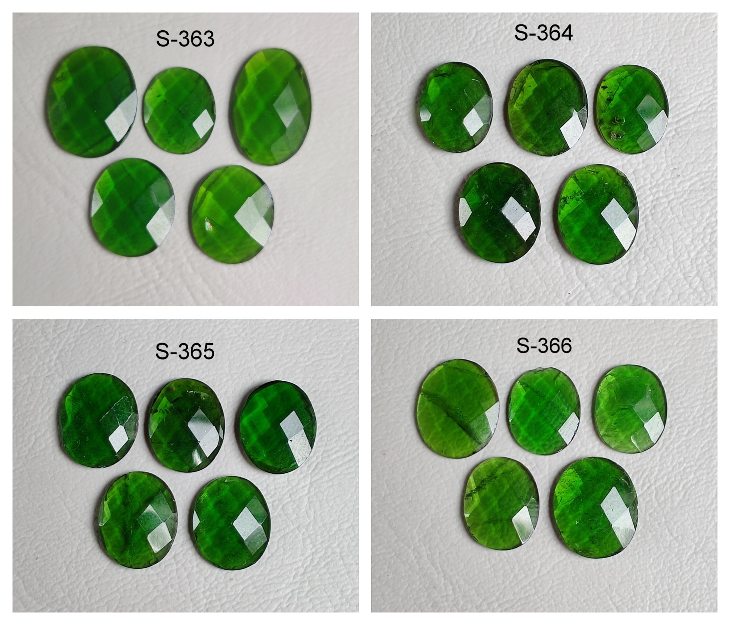 CHROME DIOPSIDE GEMSTONE Cut Faceted Oval Shape Lot Jewelry | Etsy UK