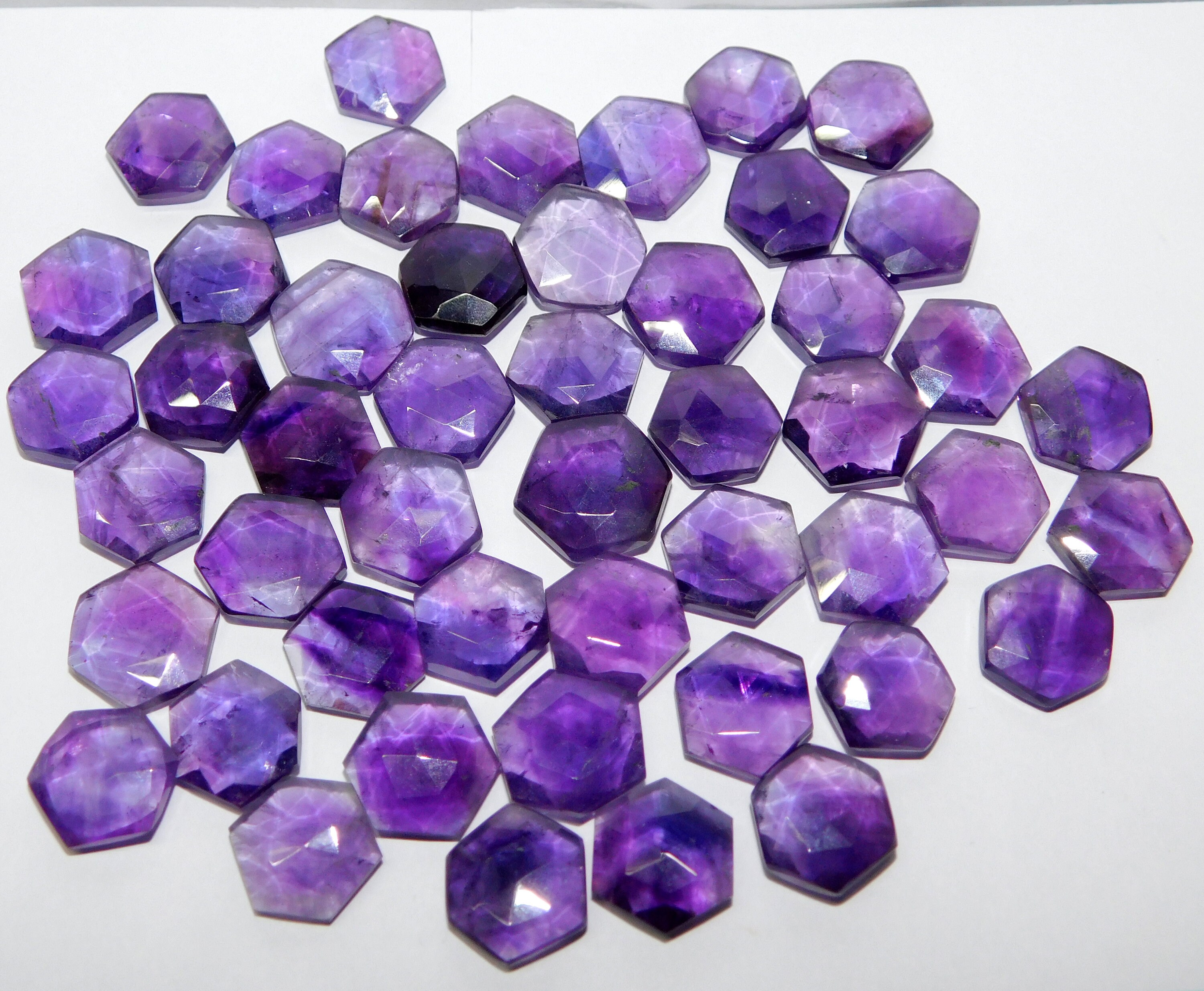 AMETHYST STAR GEMSTONEStar cut faceted amethyst size 12x13mm | Etsy