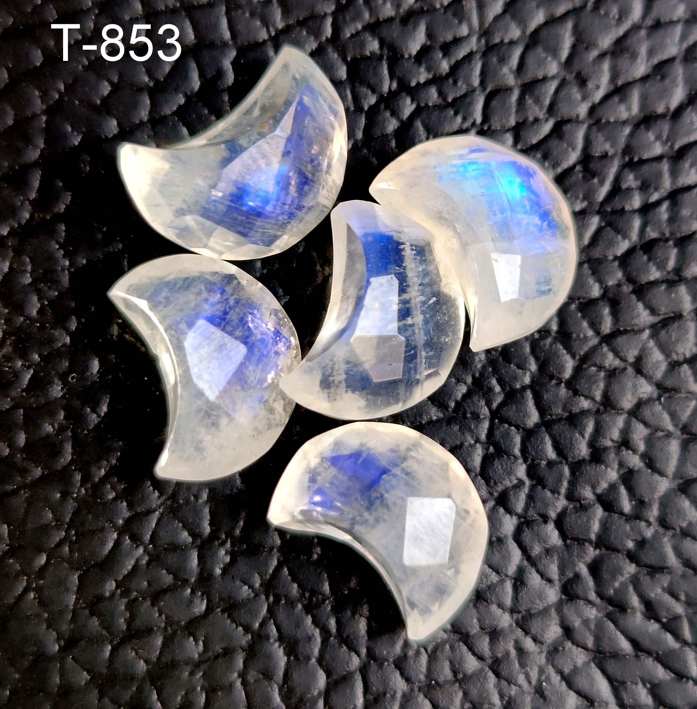 RAINBOW MOONSTONE GEMSTONE Moon Shape Jewelry Making Gemstone - Etsy