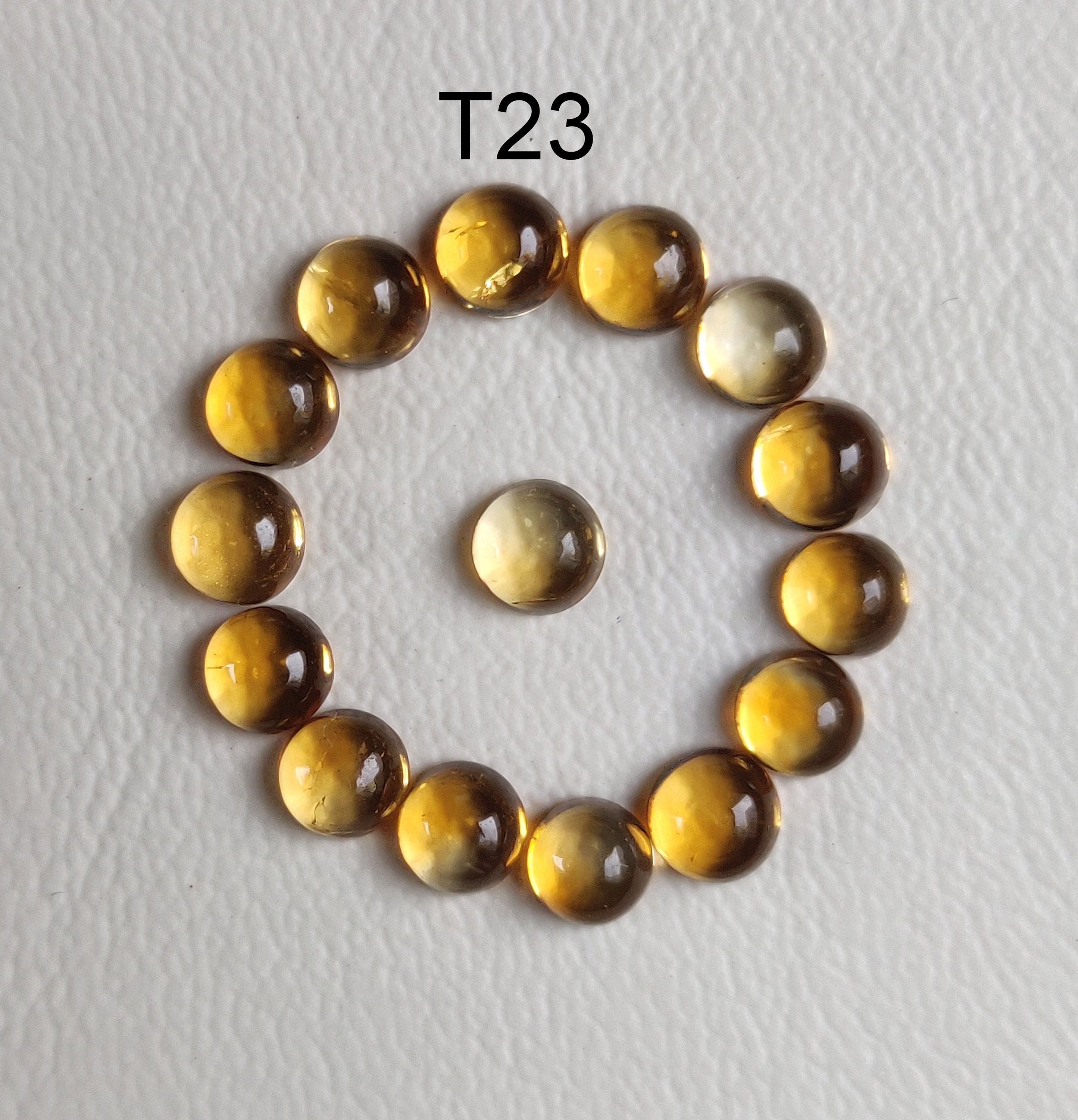 NATURAL CITRINE GEMSTONE round shape jewelry making | Etsy