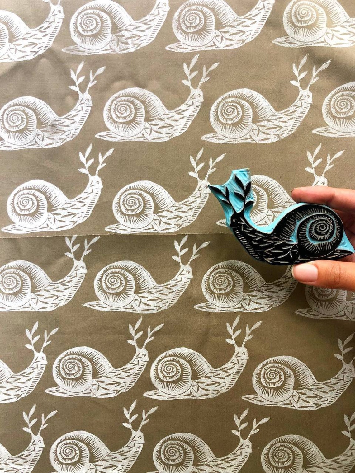 Snail Stamp, Rubber Stamp, Handcarved Stamp , Timbro Lumaca, Timbro ...