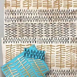 Geometric Forms Stamps , Geometric Trees, Dots Stamp , Hand Carved ...