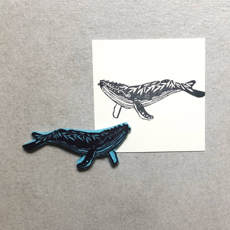 Whale Rubber Stamp - Etsy