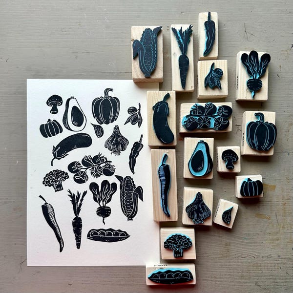 Vegetable Stamp - Etsy
