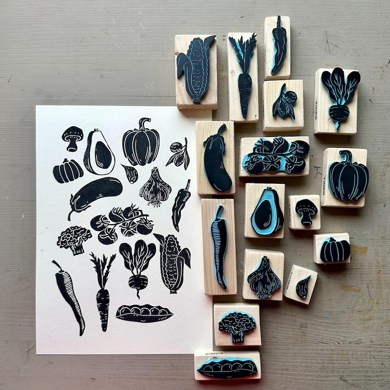 Vegetable Stamp - Etsy