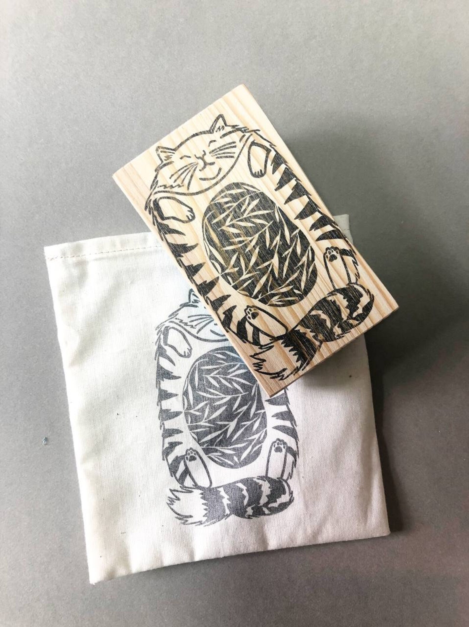 Hand Carved Stamp, Rubber Stamp, Cat Stamp, Handprinted, Stamp, Timbro ...