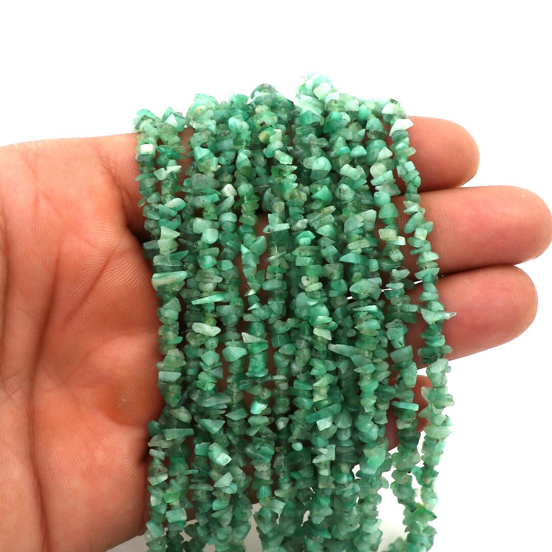 Emerald Chips, Uncut Beads, Polish Chips, Green Emerald Gemstone ...
