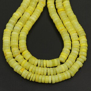 Yellow Opal, Haishi Disc, Smooth Bead, 8mm, Peruvian Opal, Yellow ...