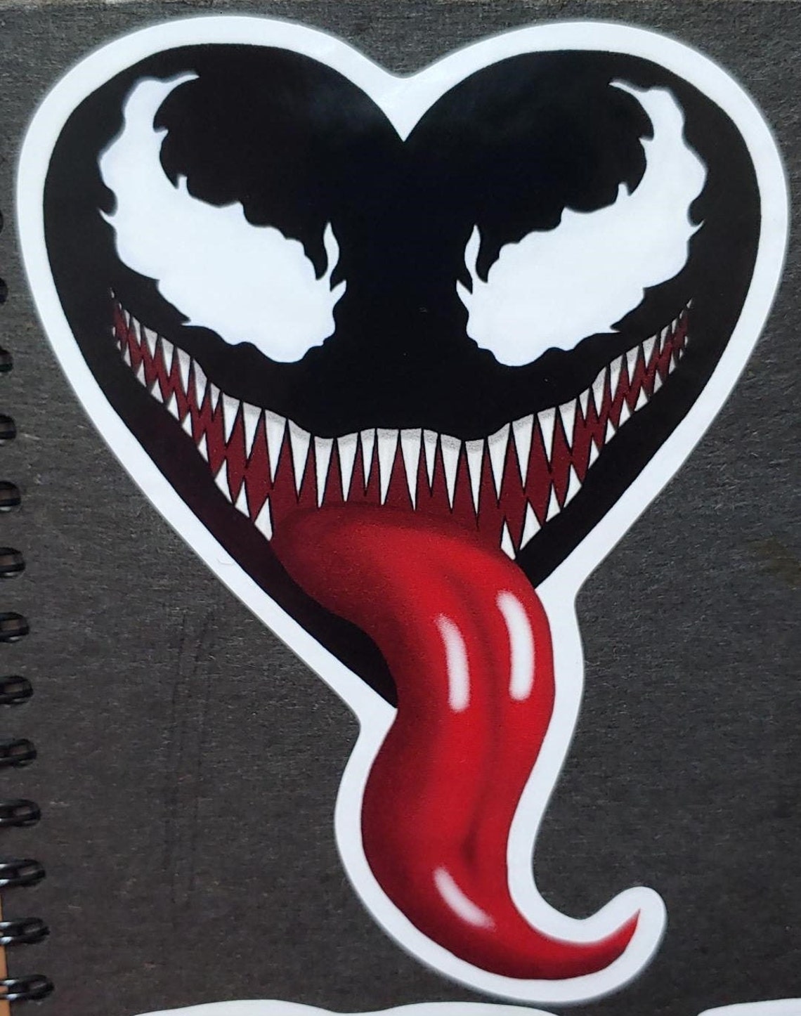 Venom heart sticker waterproof Marvel sticker | Etsy