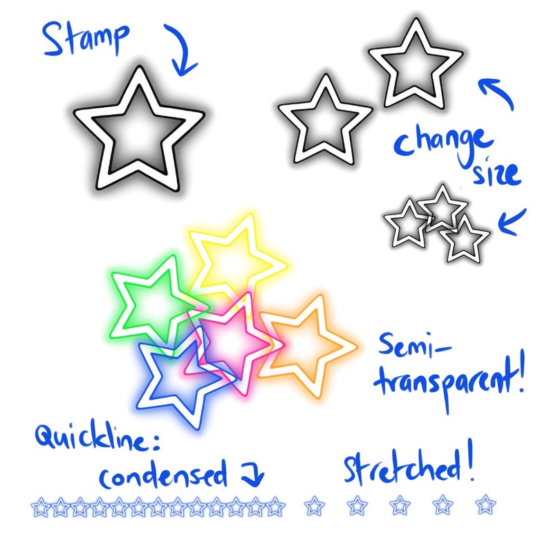 Fuzzy Star Brush for Procreate - Etsy